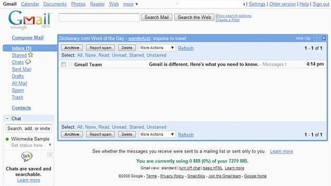 La evolución de Gmail en sus nueve años