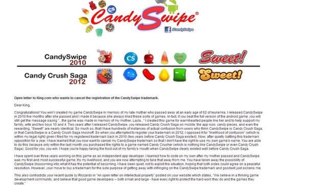 Candy Swipe, ¿el juego plagiado por Candy Crush Saga?