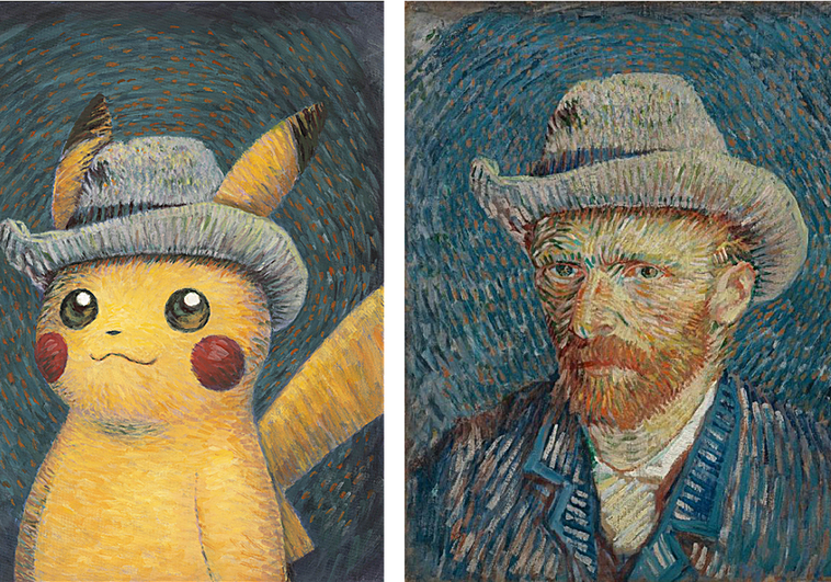 Pikachu y Van Gogh, la extraña pareja unida por el amor al arte japonés