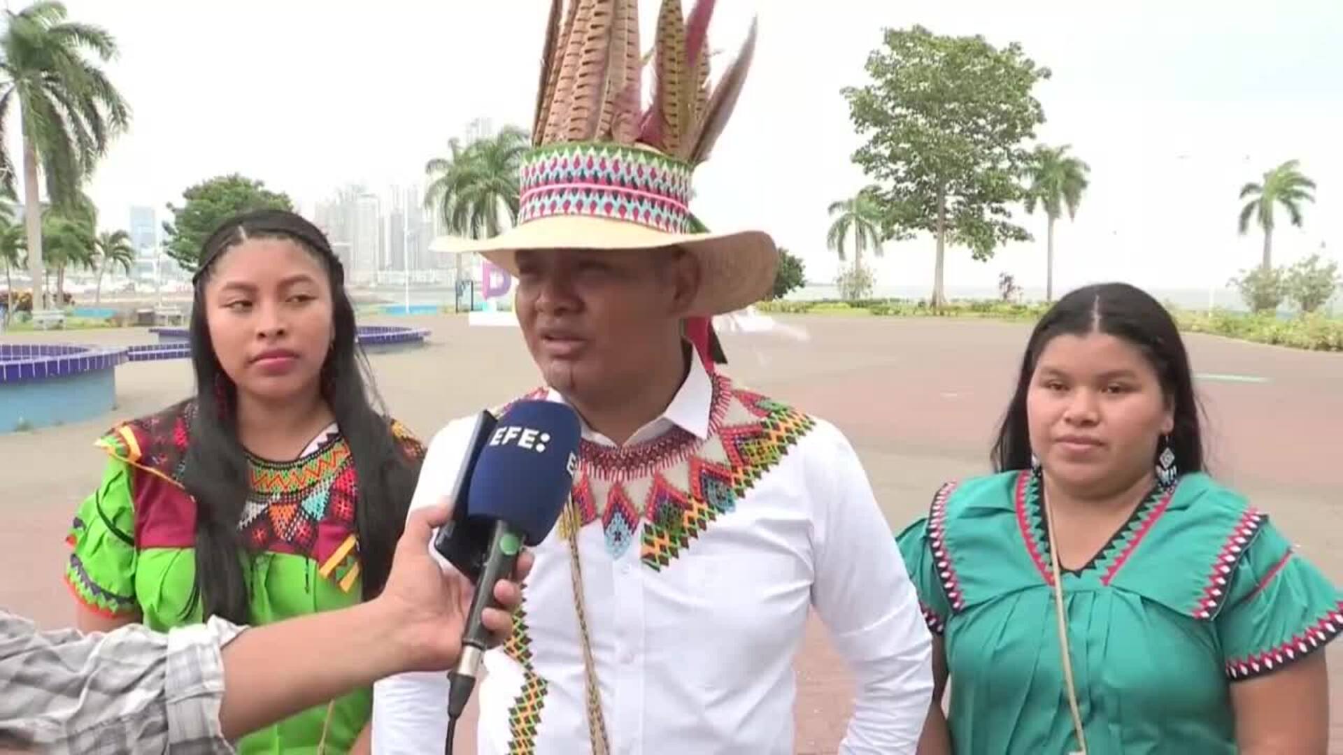 Indígenas conmemoran el aniversario 27 de la comarca Ngäbe Buglé en Panamá