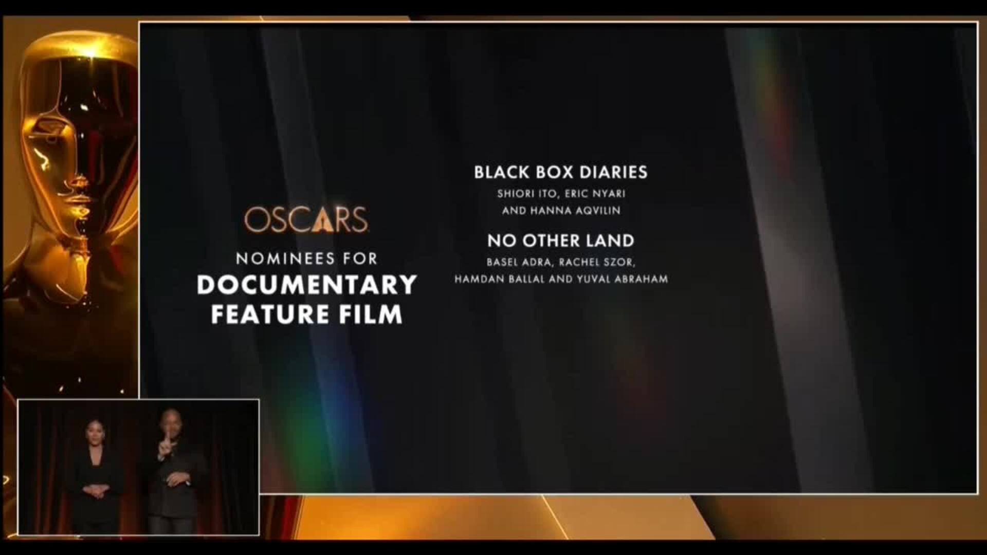 'Black box diaries' y 'No Other Land', entre los nominados al Óscar a mejor documental