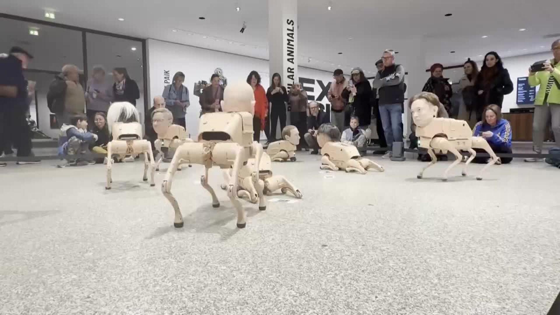 Perros robóticos con cara humana, incluida la de Picasso, divierten a ...
