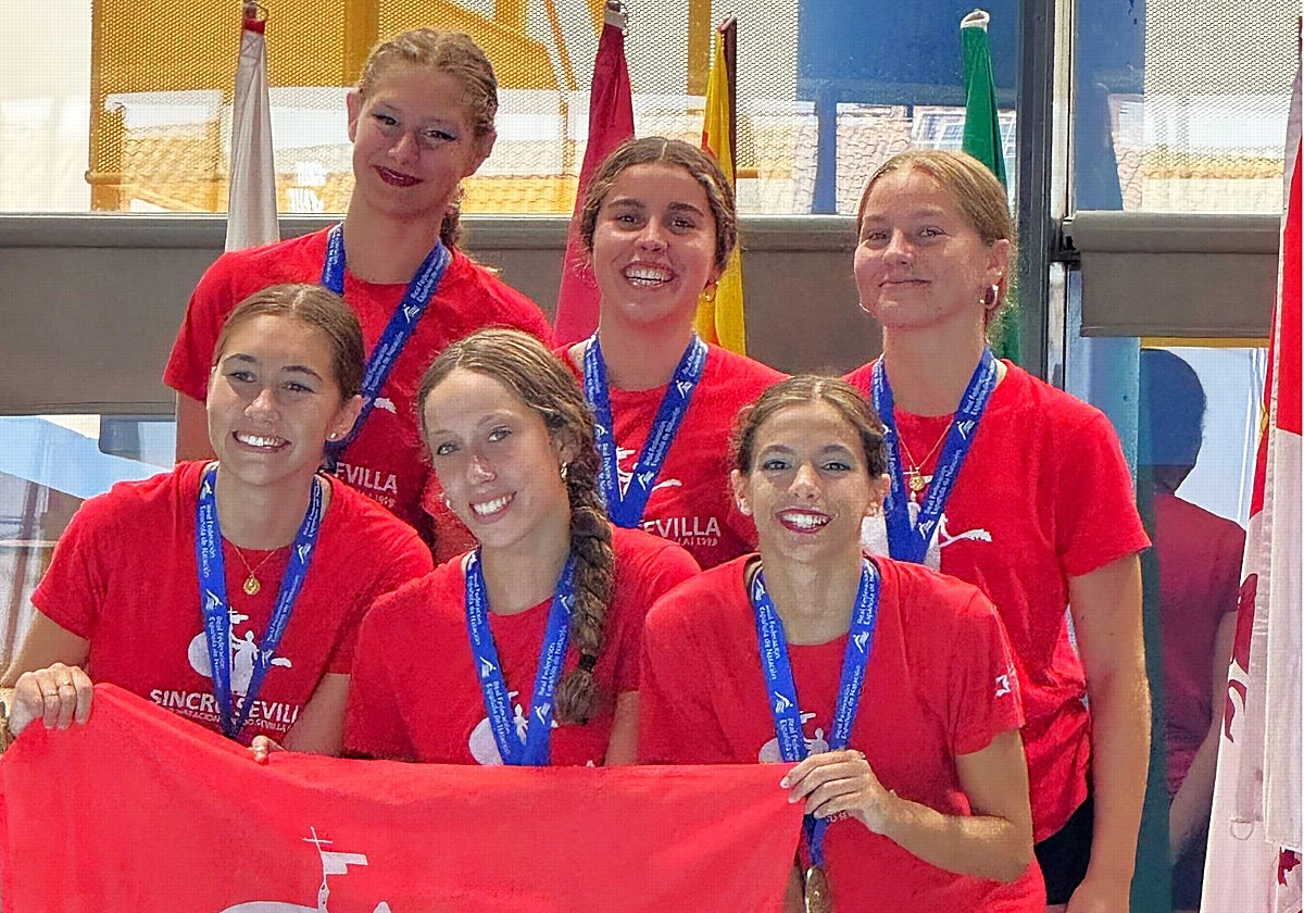 El Club Natación Sincro Sevilla, campeón de España absoluto en equipo libre