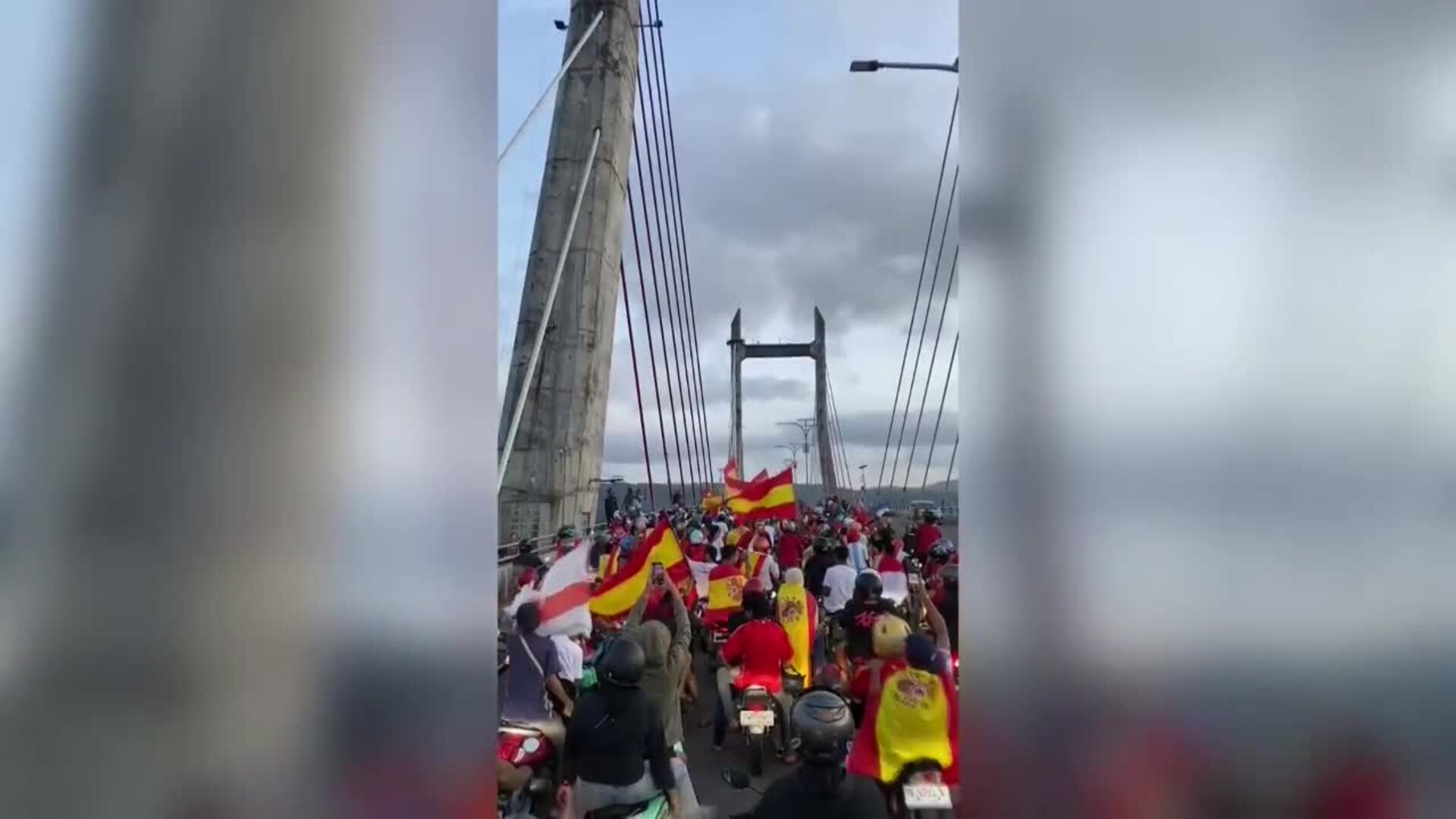 Indonesios celebran la victoria de España en la Eurocopa