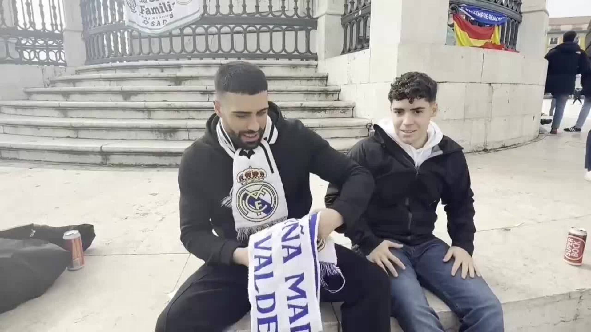 Aficionados del Real Madrid llegan a Lisboa a pesar del temporal Kristin