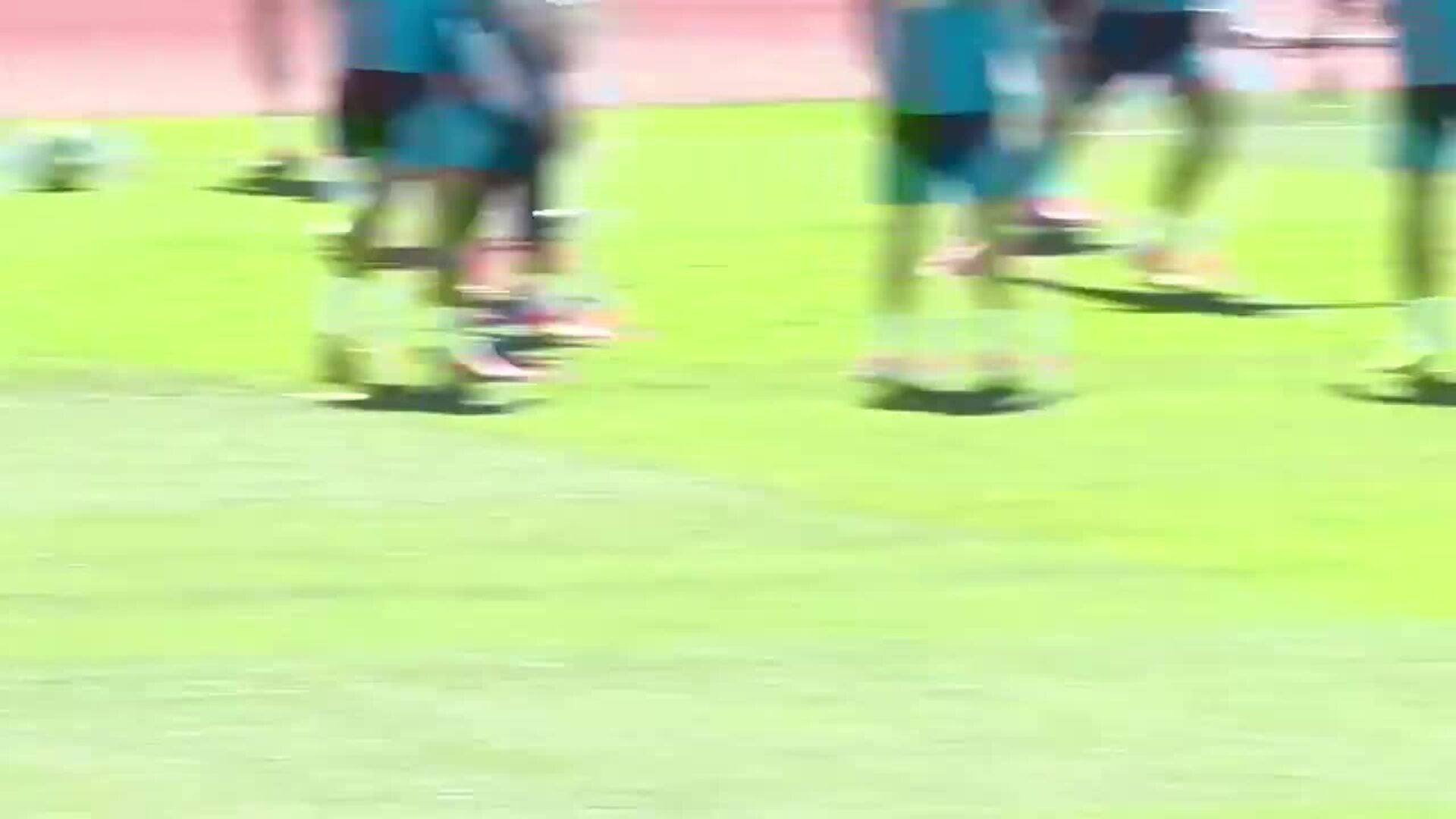Mikel Merino, en el último entrenamiento antes del amistoso contra Irak