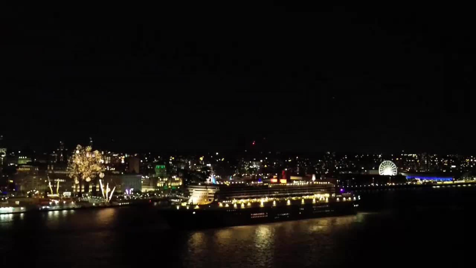 El Queen Mary II parte de Liverpool tras las celebraciones del 185º ...