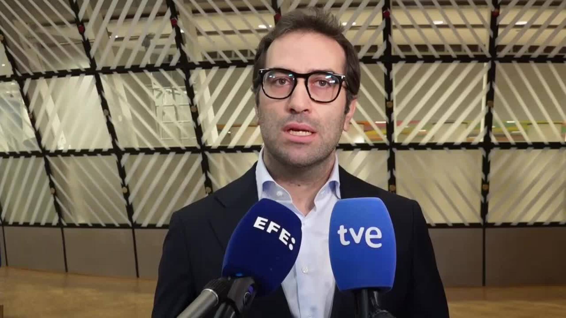 Cuerpo habla con los medios a su llegada a la reunión del Ecofin en ...