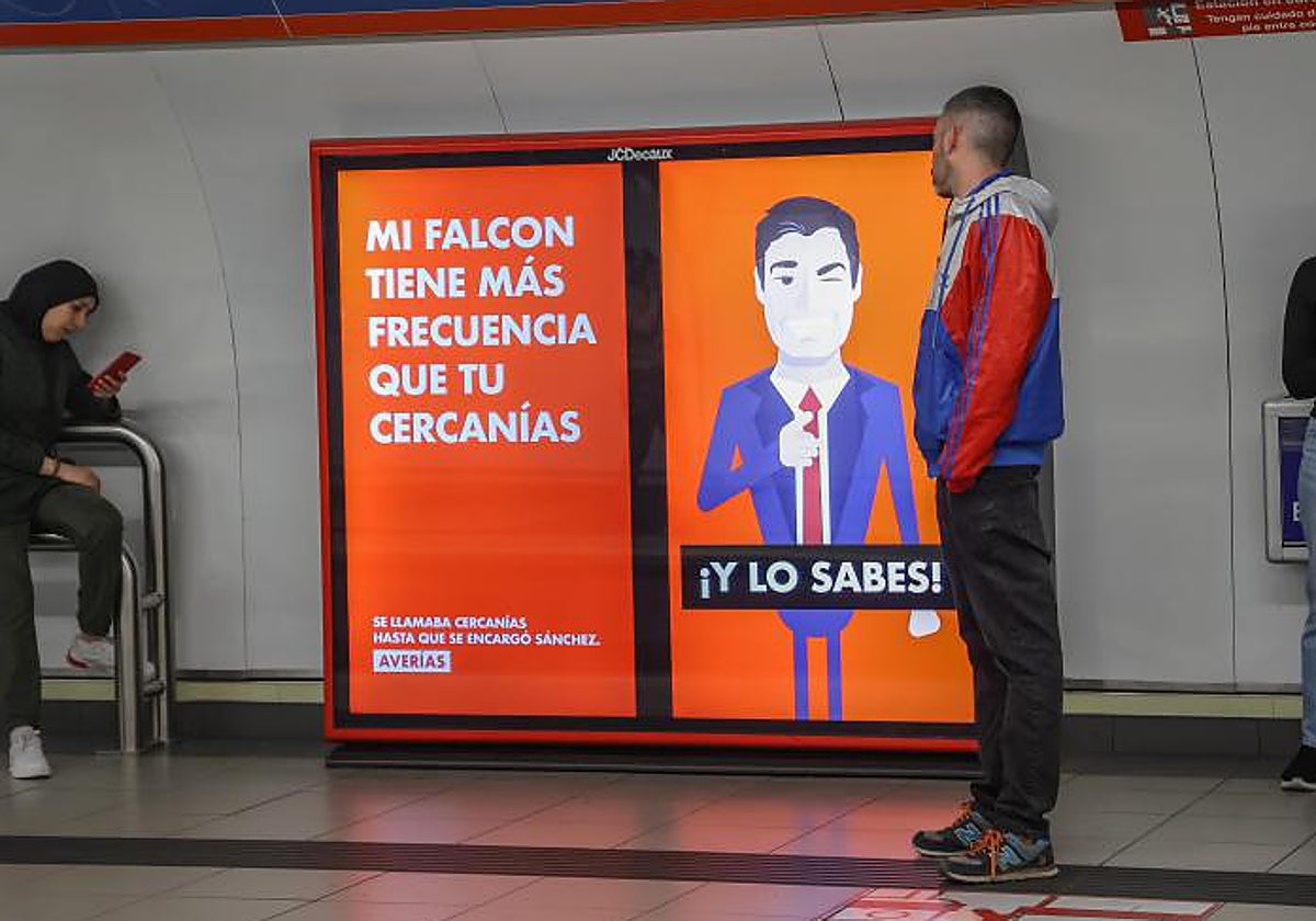 «Mi Falcon tiene más frecuencia que tu Cercanías»: el polémico cartel ...