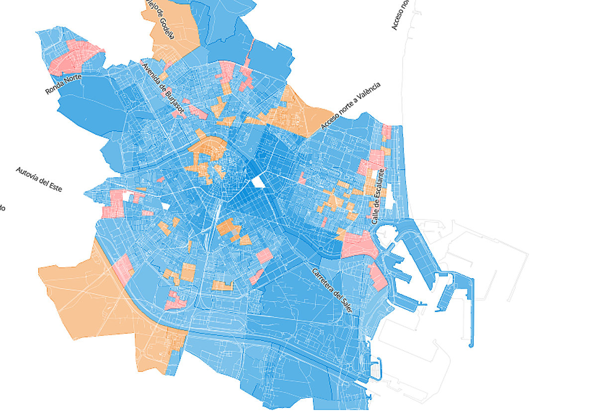 Resultados Elecciones: Mapa | Así se ha votado en Valencia en las ...