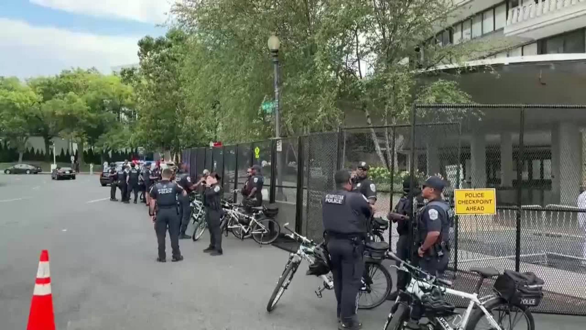 Blindan el hotel donde se hospeda Netanyahu en Washington