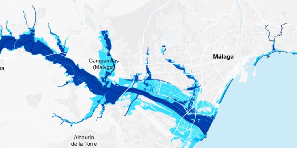 Las zonas inundables de Málaga: barrios y pueblos con mayor riesgo