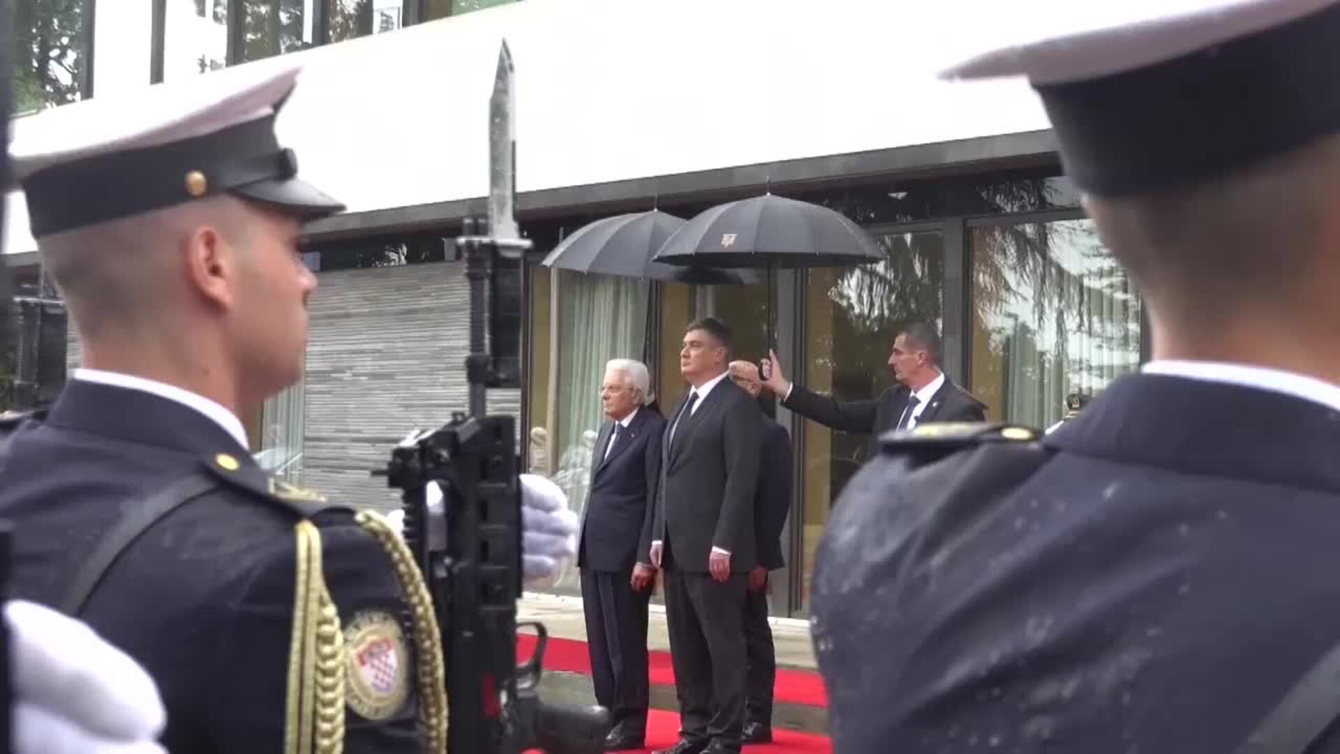 El presidente italiano Sergio Mattarella visita Croacia