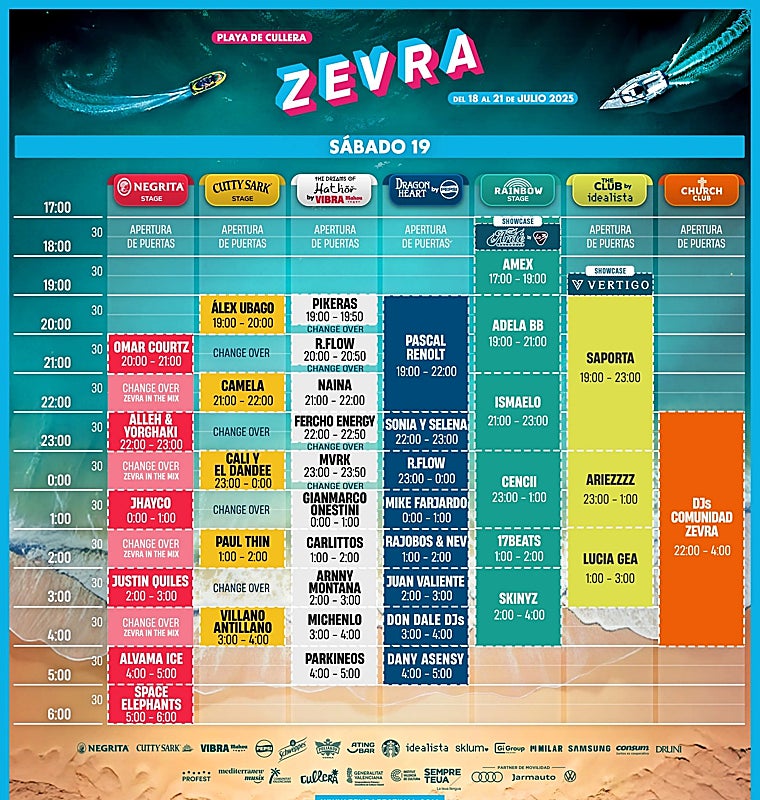 Zevra Festival 2025: Cartel, horarios, cómo llegar y trenes especiales a Cullera