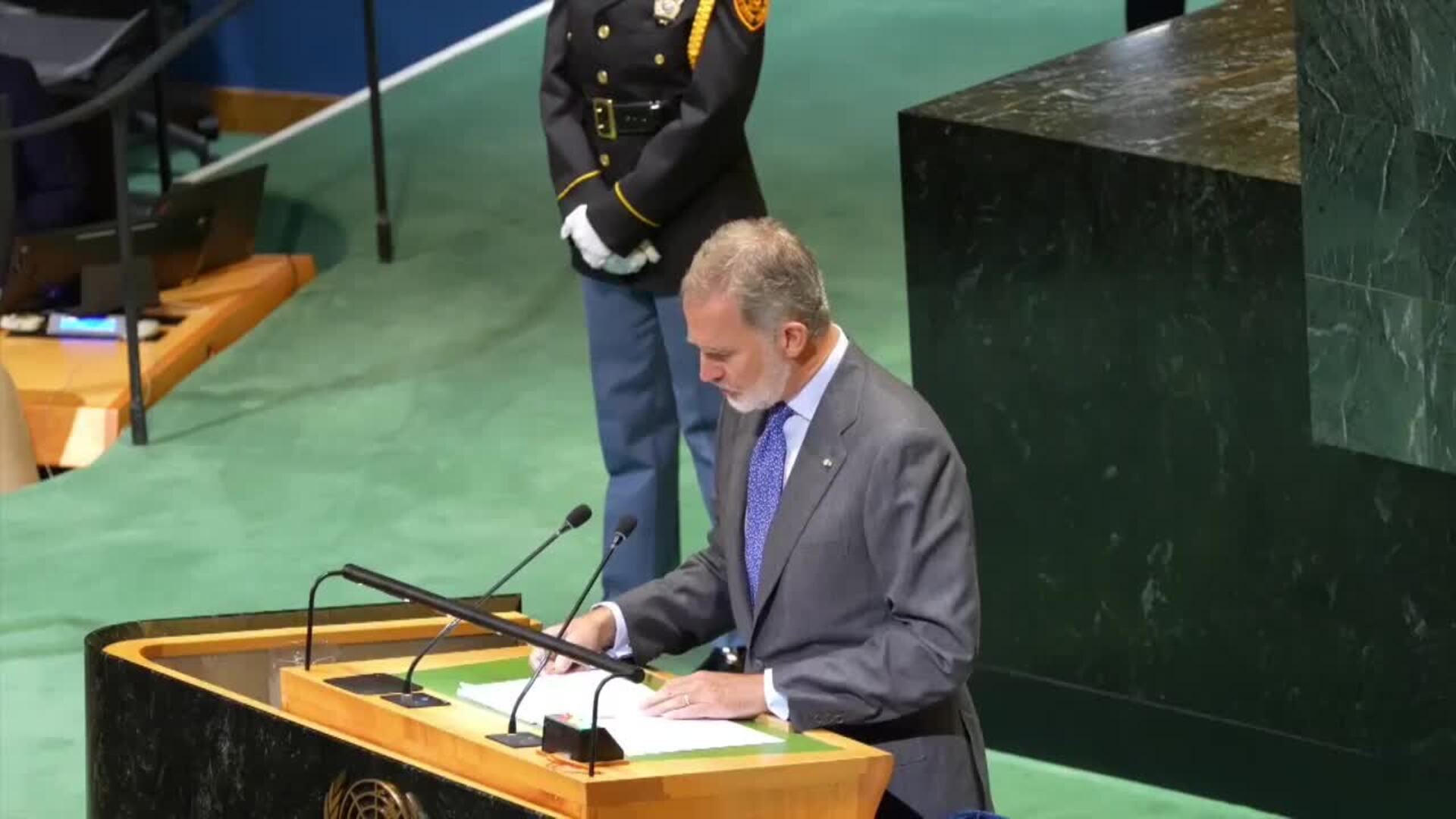 El rey Felipe VI habla en la Asamblea General de la Organización de las ...