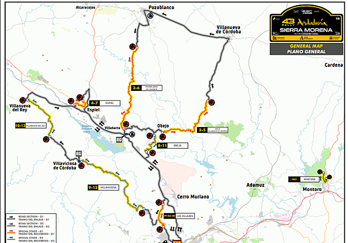 Guía del Rally Sierra Morena 2026: fechas, tramos, horarios ...