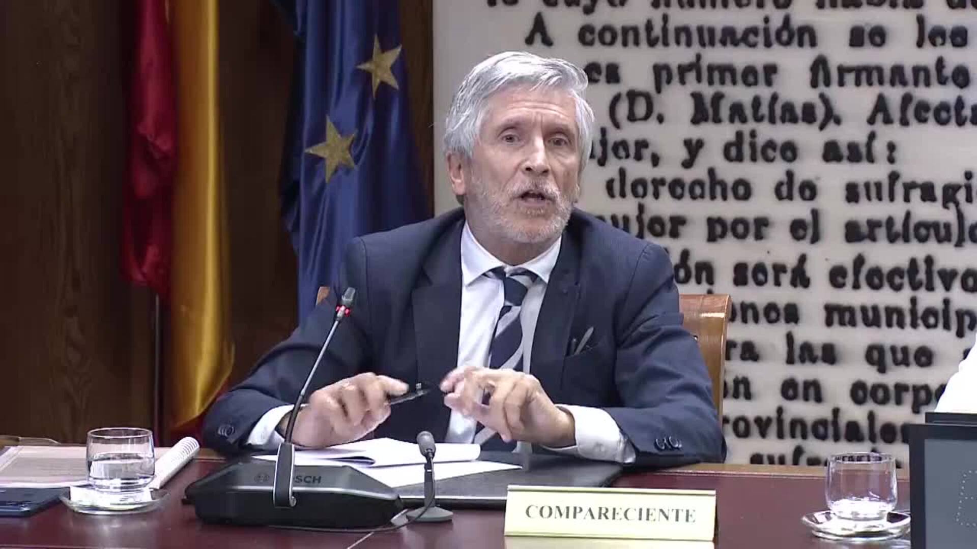 Marlaska asegura que su Ministerio está "limpio": "No me comparen con ...