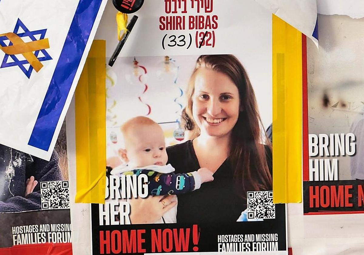 La familia de Shiri Bibas confirma que el segundo cuerpo entregado por Hamás sí se corresponde ...