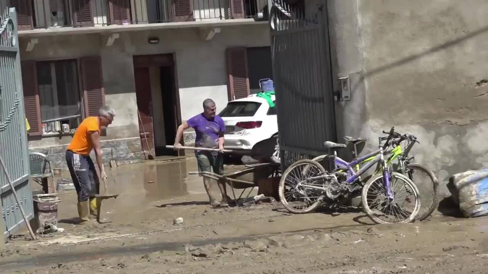 Así ha quedado Lauriano, en el norte de Italia, tras las fuertes ...