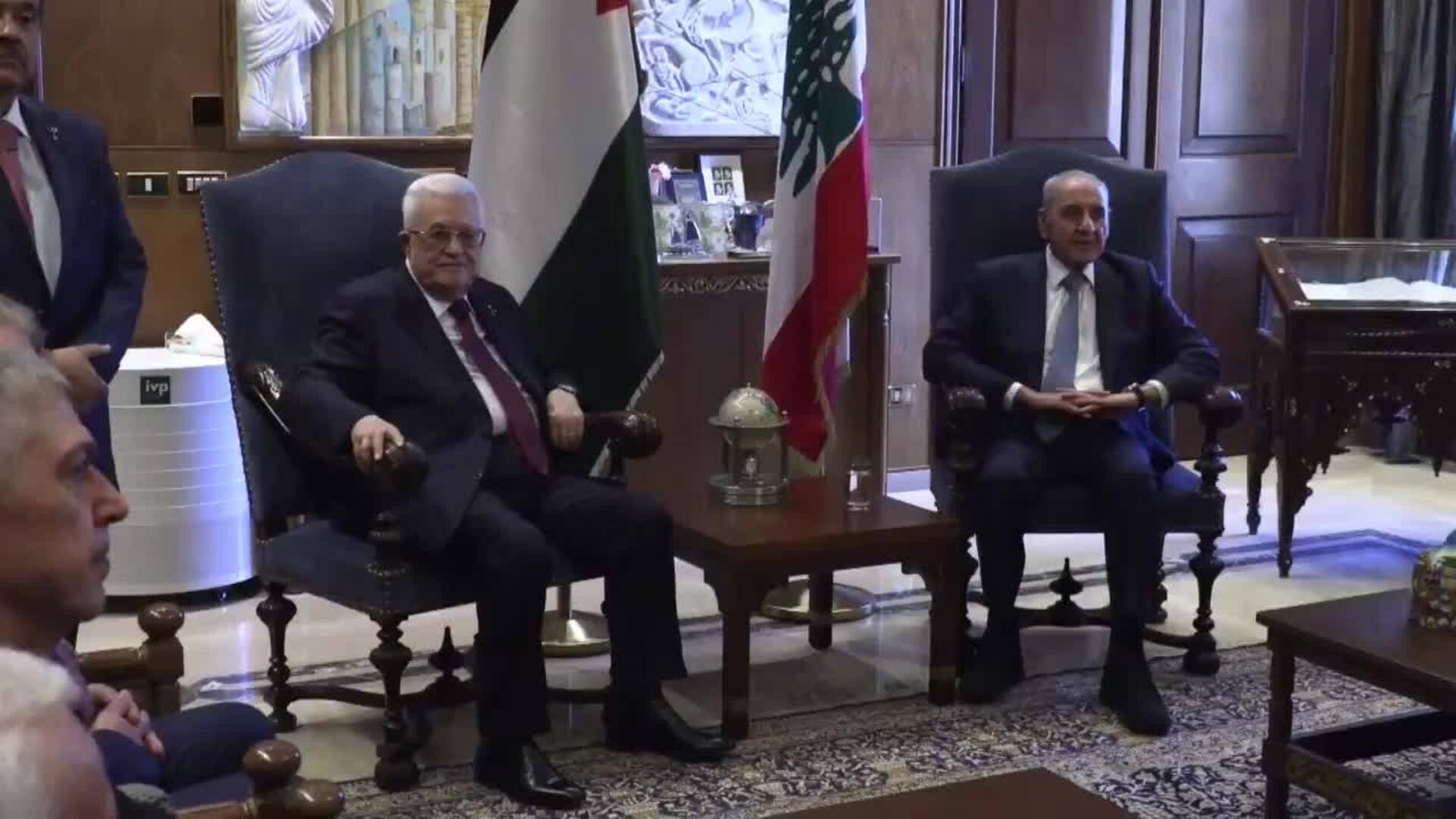 El presidente de la Autoridad Nacional Palestina, Mahmud Abás continua ...