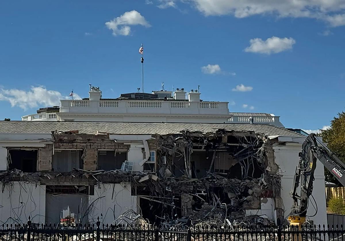 Trump derriba por sorpresa el Ala Este de la Casa Blanca para construir ...