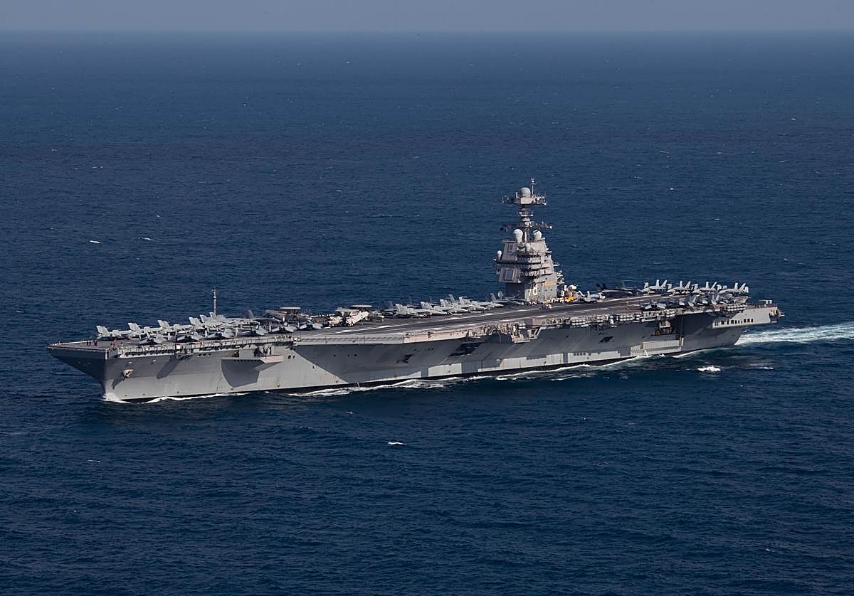 El portaviones Gerald R. Ford llega al Caribe, entre el distanciamiento ...