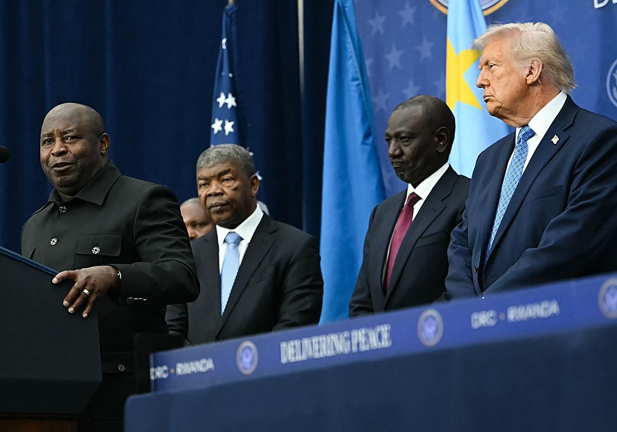 Trump y los líderes de Ruanda y la República Democrática del Congo ...
