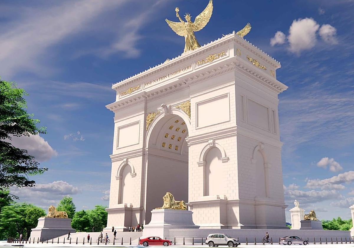Así es el arco del triunfo de 76 metros que Trump pretende levantar en ...