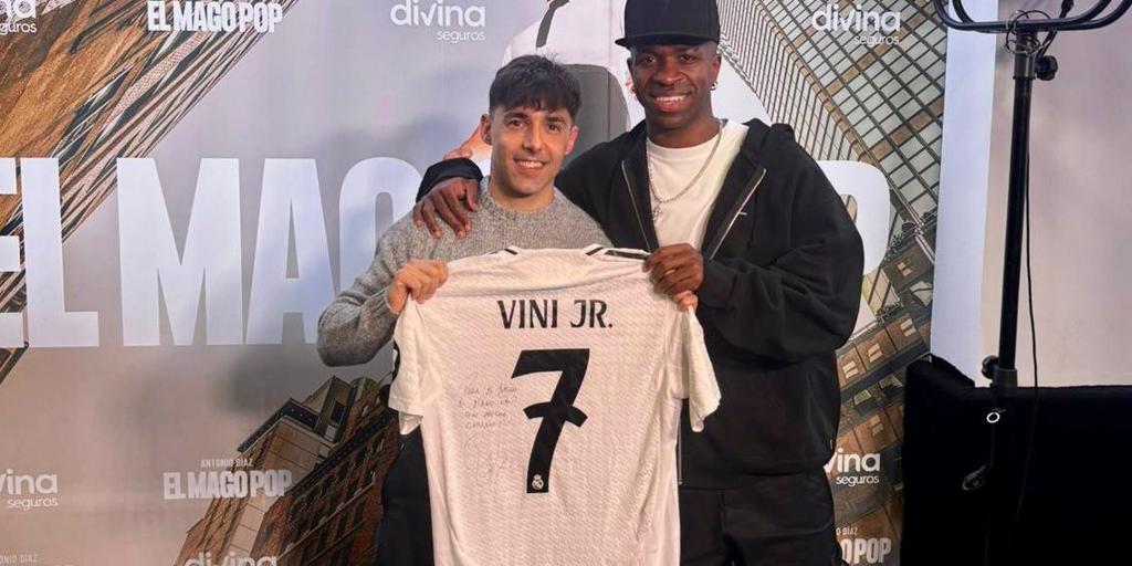 Vinicius Júnior, un orgulloso fan de el Mago Pop en Madrid
