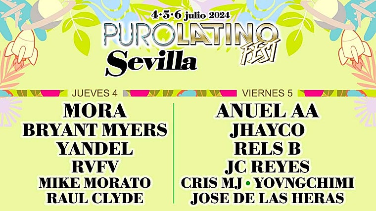 Puro Latino Sevilla Fest 2024: cartel y entradas por días