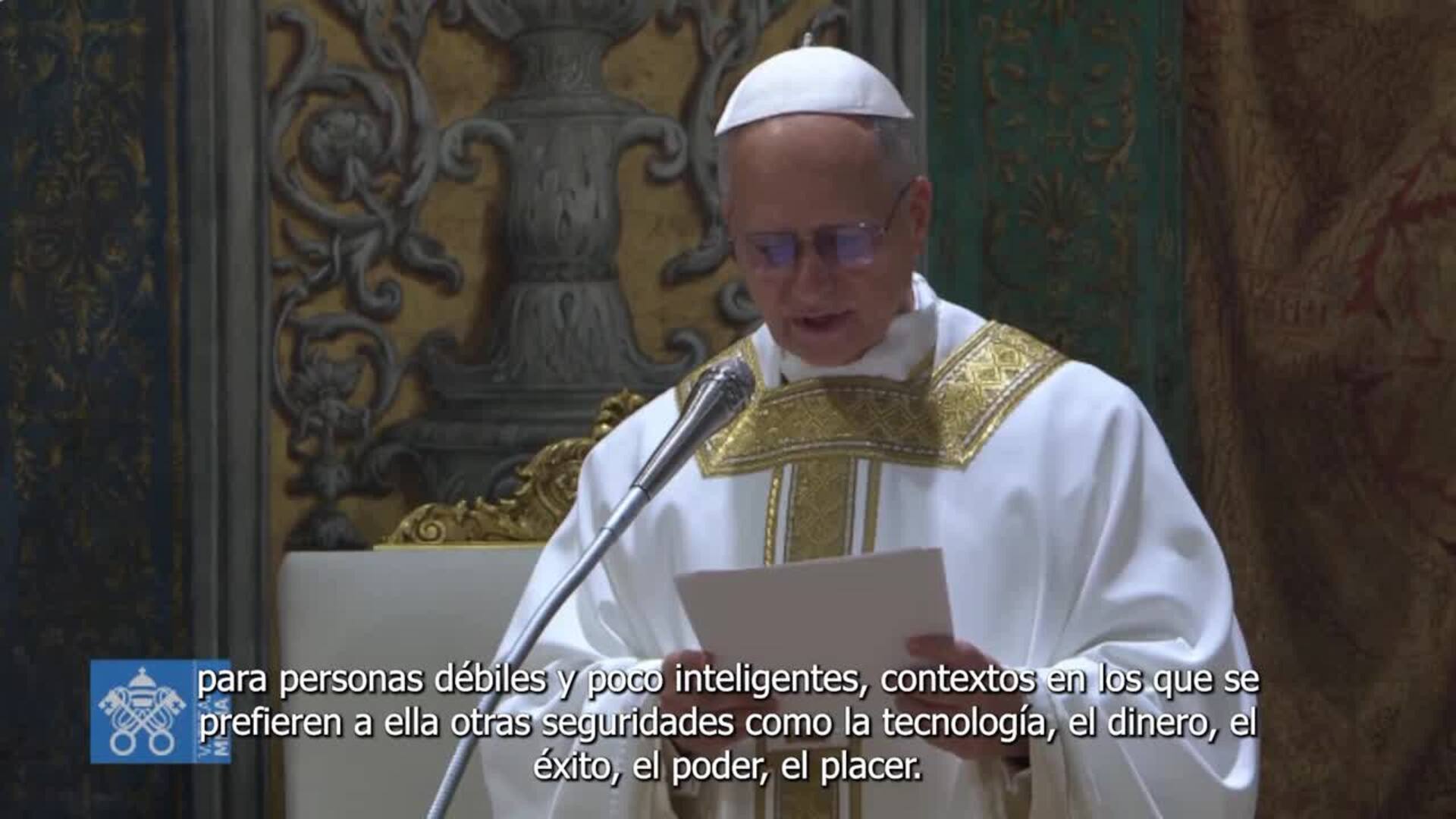 Primer mensaje del Papa León XIV en la misa oficiada en la Capilla Sixtina