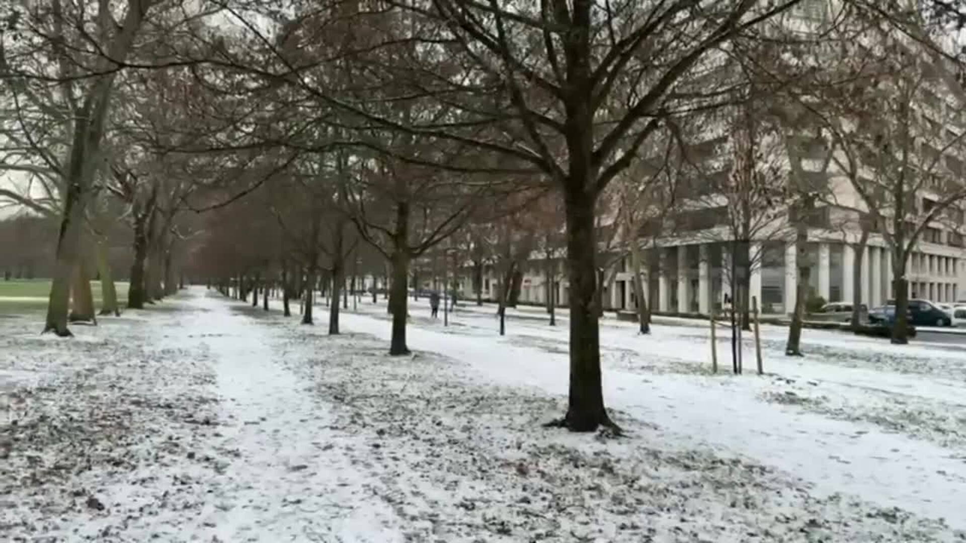 Más imágenes de nieve en Pamplona