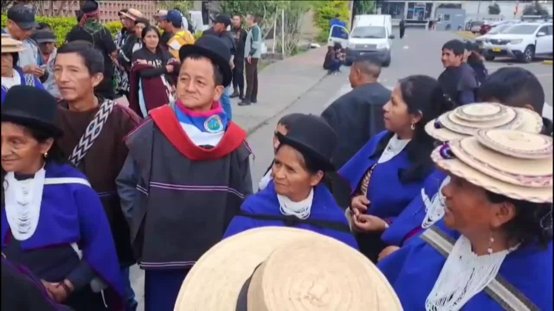 Indígenas del suroeste colombiano protestan en Bogotá para pedir ...