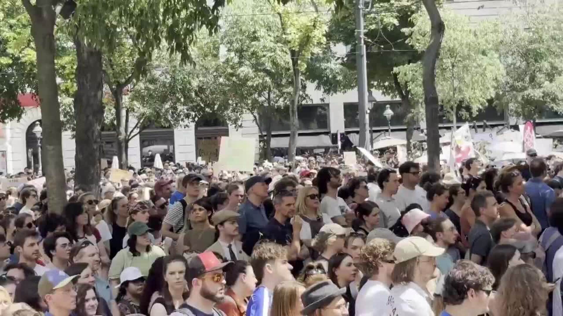 Protestan en Viena contra el recorte presupuestario 2028-2030 en las ...
