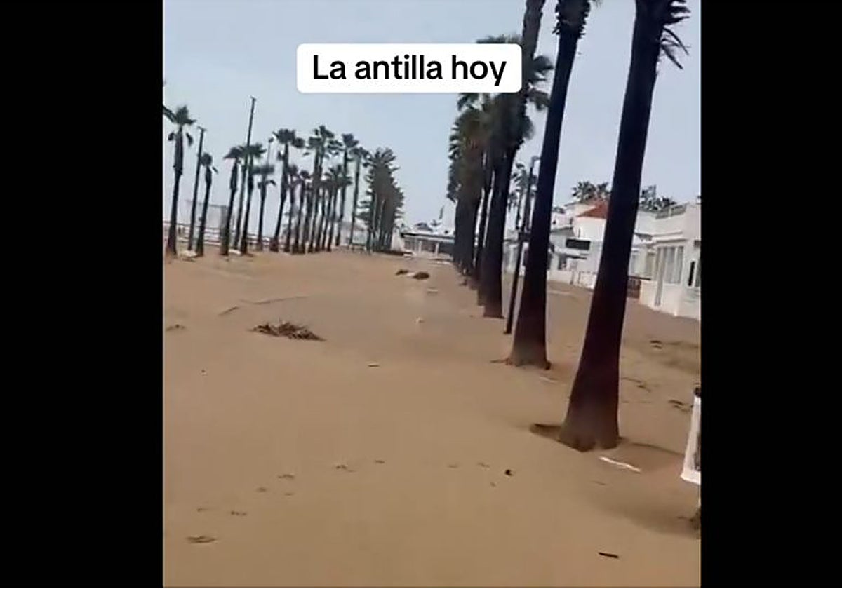 Así estaba el paseo marítimo de La Antilla por el fuerte temporal que ...