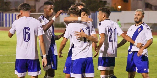 Pablo Évora sobre su golazo frente al Ayamonte: «Lo he visto volar y sabía que iba dentro»