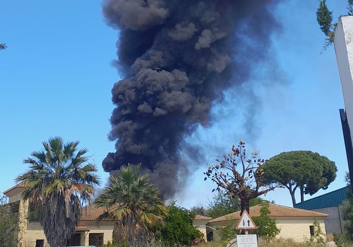 Nuevo incendio en la antigua planta de residuos de Almonte