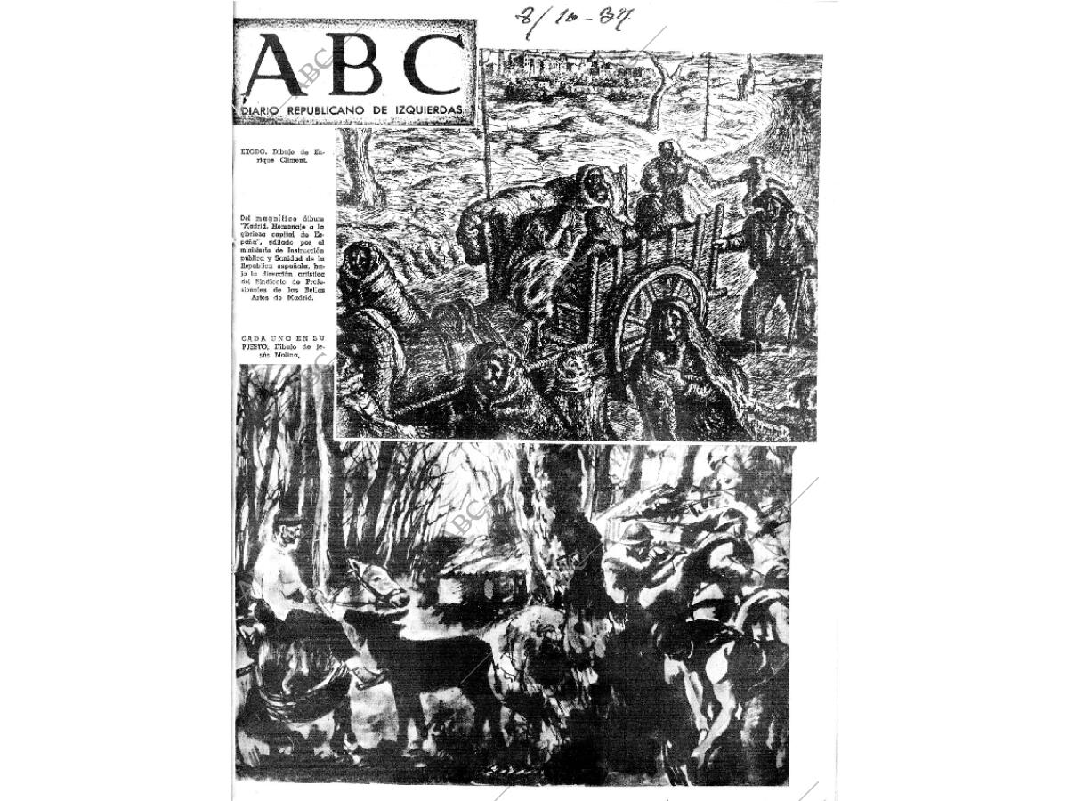 Periódico ABC MADRID 08-10-1937,portada - Archivo ABC