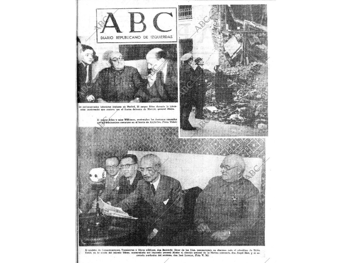 Periódico ABC MADRID 07-12-1937,portada - Archivo ABC