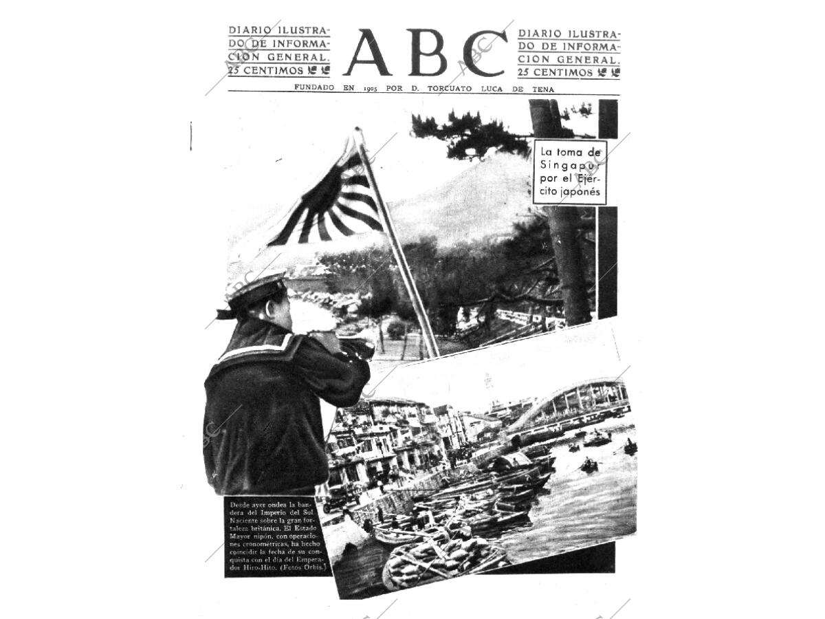 Periódico ABC MADRID 12-02-1942,portada - Archivo ABC