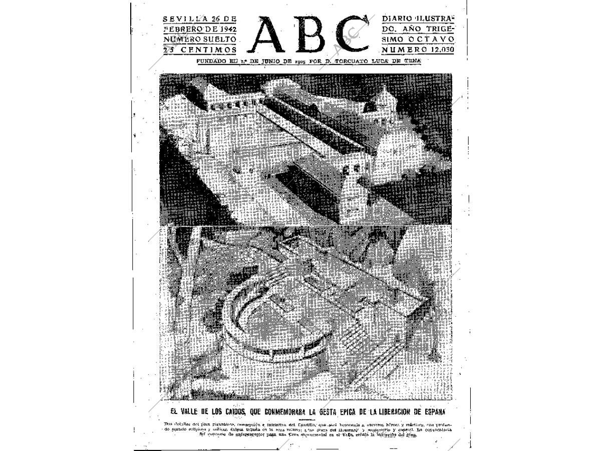 Periódico ABC SEVILLA 26-02-1942,portada - Archivo ABC