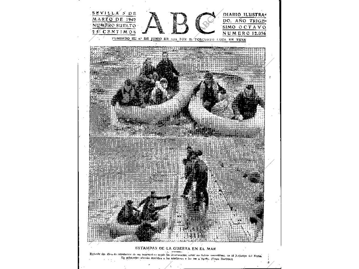 Periódico ABC SEVILLA 05-03-1942,portada - Archivo ABC