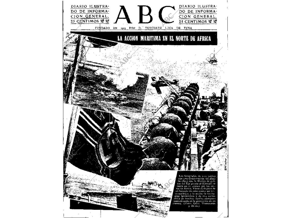 Periódico ABC SEVILLA 12-07-1942,portada - Archivo ABC