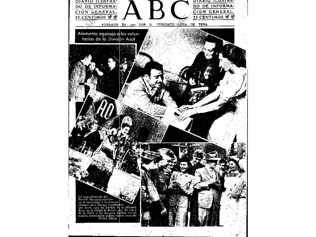 Periódico ABC SEVILLA 16-08-1942,portada - Archivo ABC