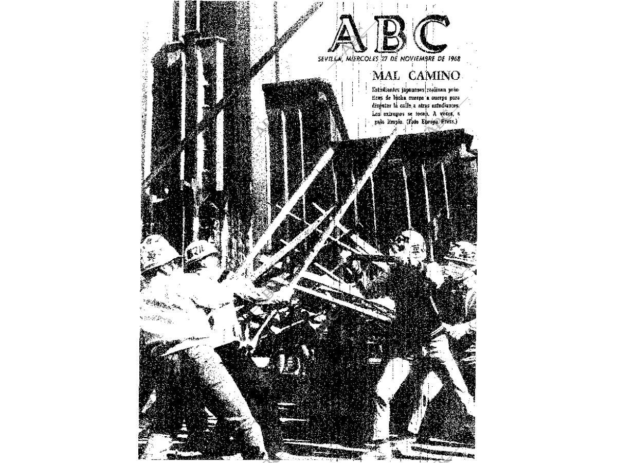 Periódico ABC SEVILLA 27-11-1968,portada - Archivo ABC