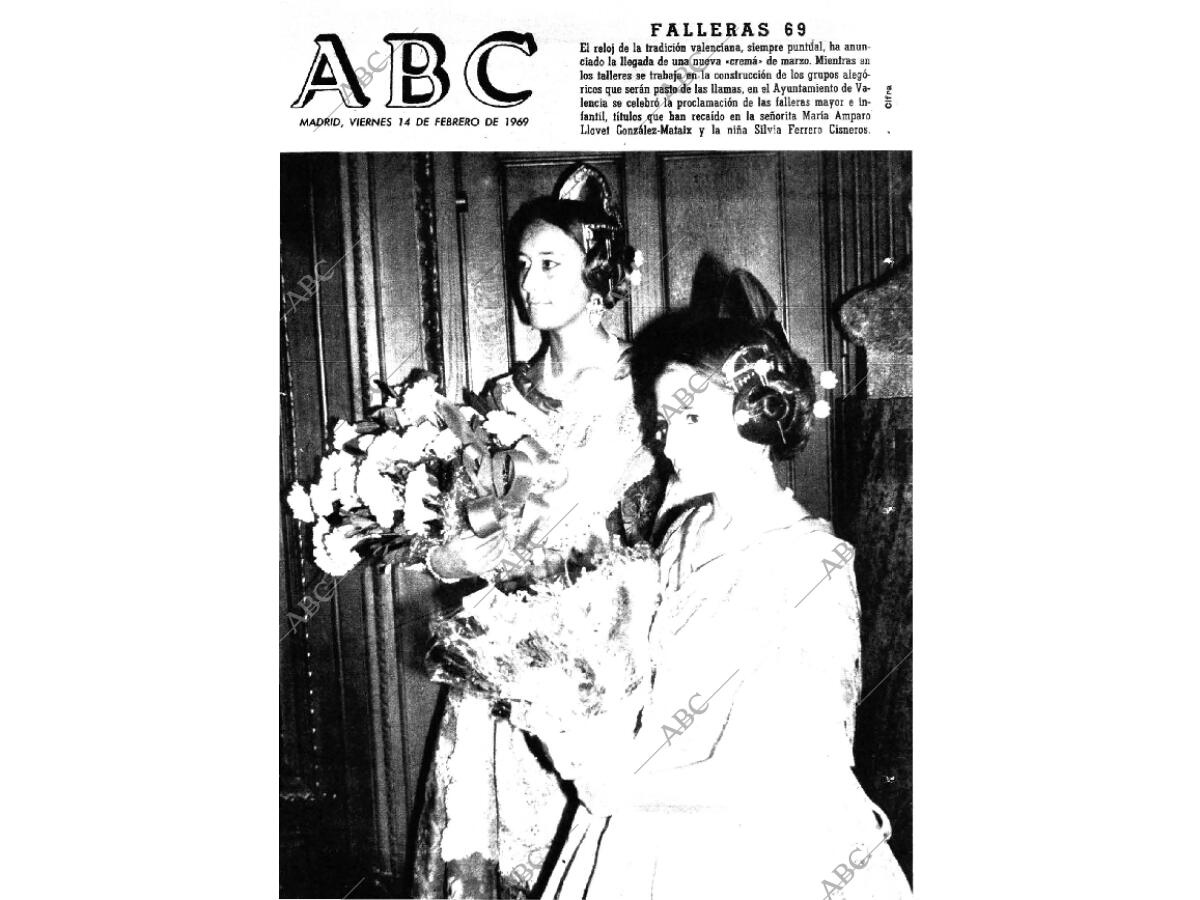 Periódico ABC MADRID 14-02-1969,portada - Archivo ABC