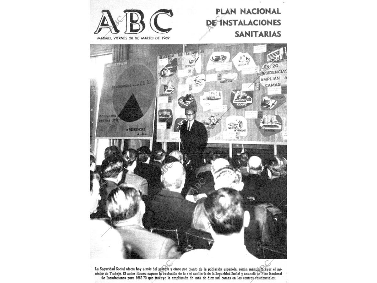 Periódico ABC MADRID 28-03-1969,portada - Archivo ABC