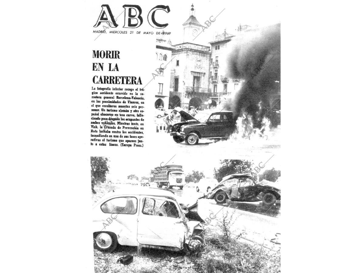 Periódico ABC MADRID 21-05-1969,portada - Archivo ABC