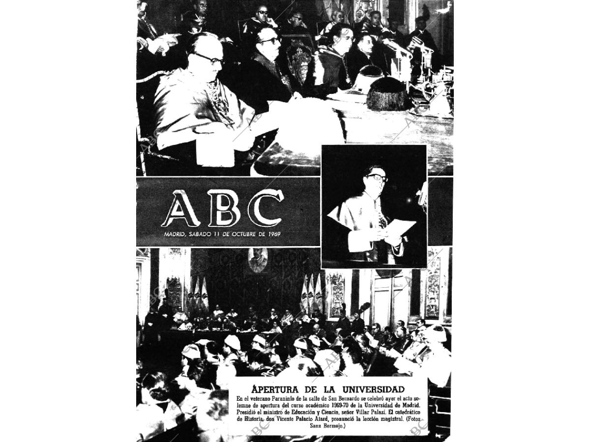 Periódico ABC MADRID 11-10-1969,portada - Archivo ABC