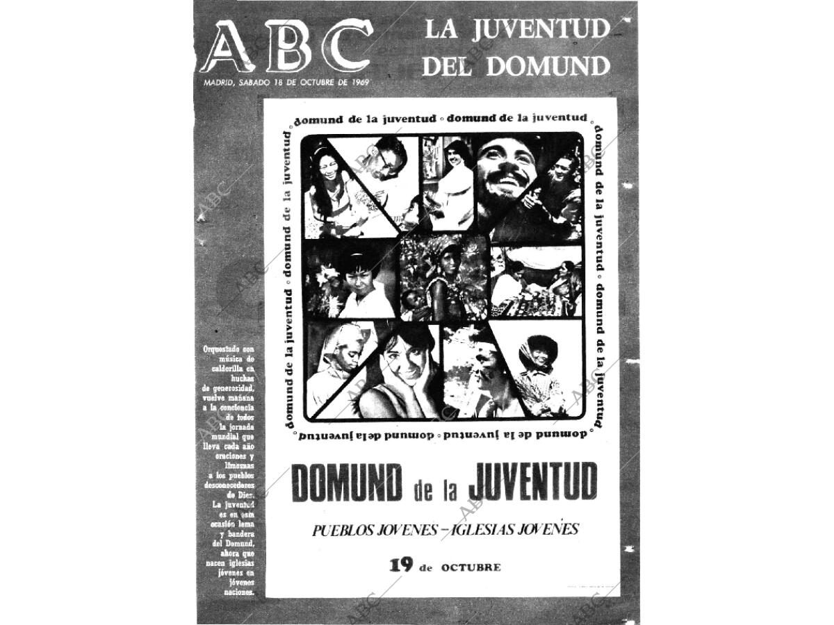 Periódico ABC MADRID 18-10-1969,portada - Archivo ABC